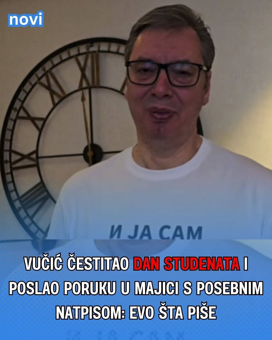 Vučić čestitao Dan studenata i poslao poruku u majici s posebnim ...